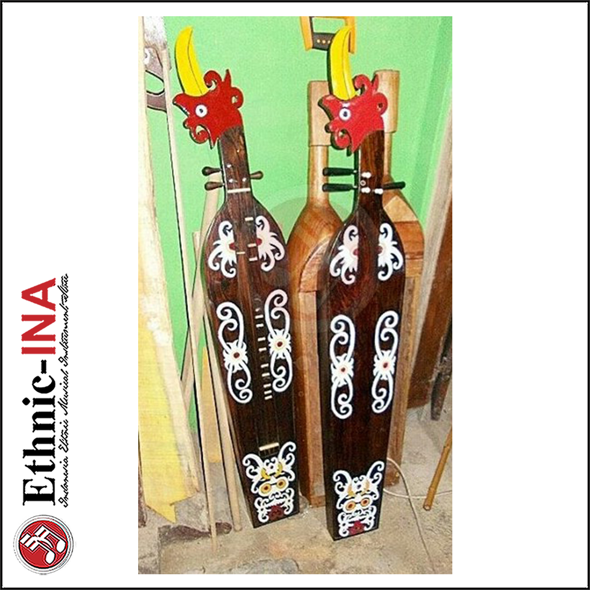 Sapek / Sape’ / Sape – Model 12 (Tatah Warna) – Ethnic INA